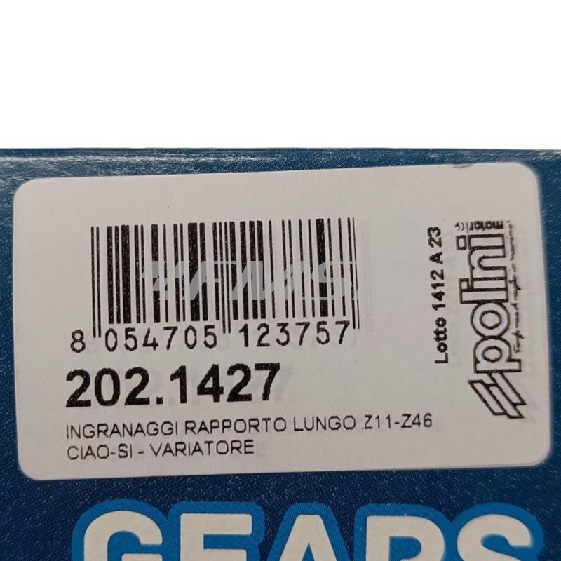 Ingranaggi secondari Polini con rapporto lungo con dentatura z11 e z46 per ciclomotori Piaggio ...